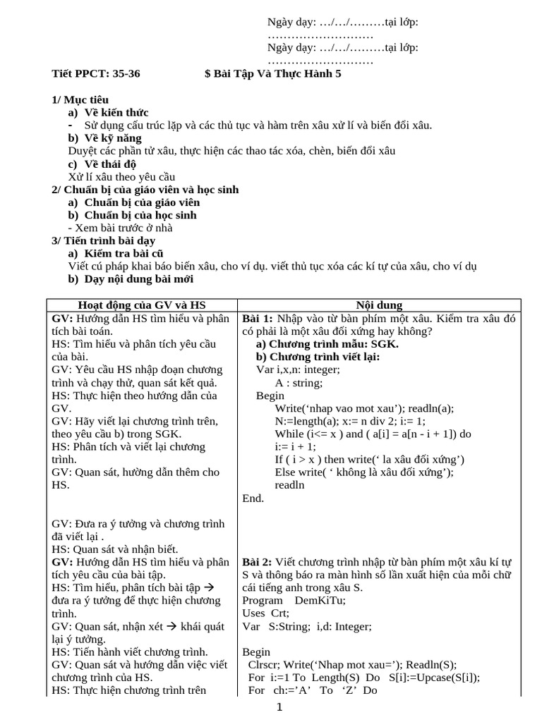 Bai Tap Thuc Hanh 5 | PDF