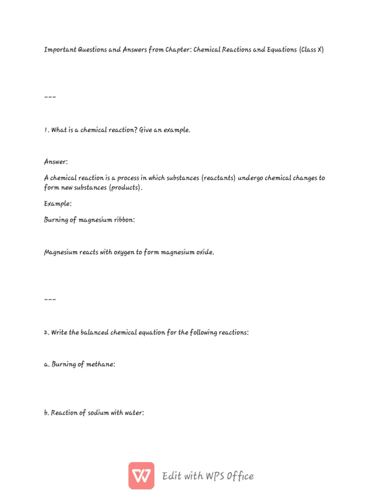 Chemistry ch1 | PDF | Chemical Reactions | Oxide