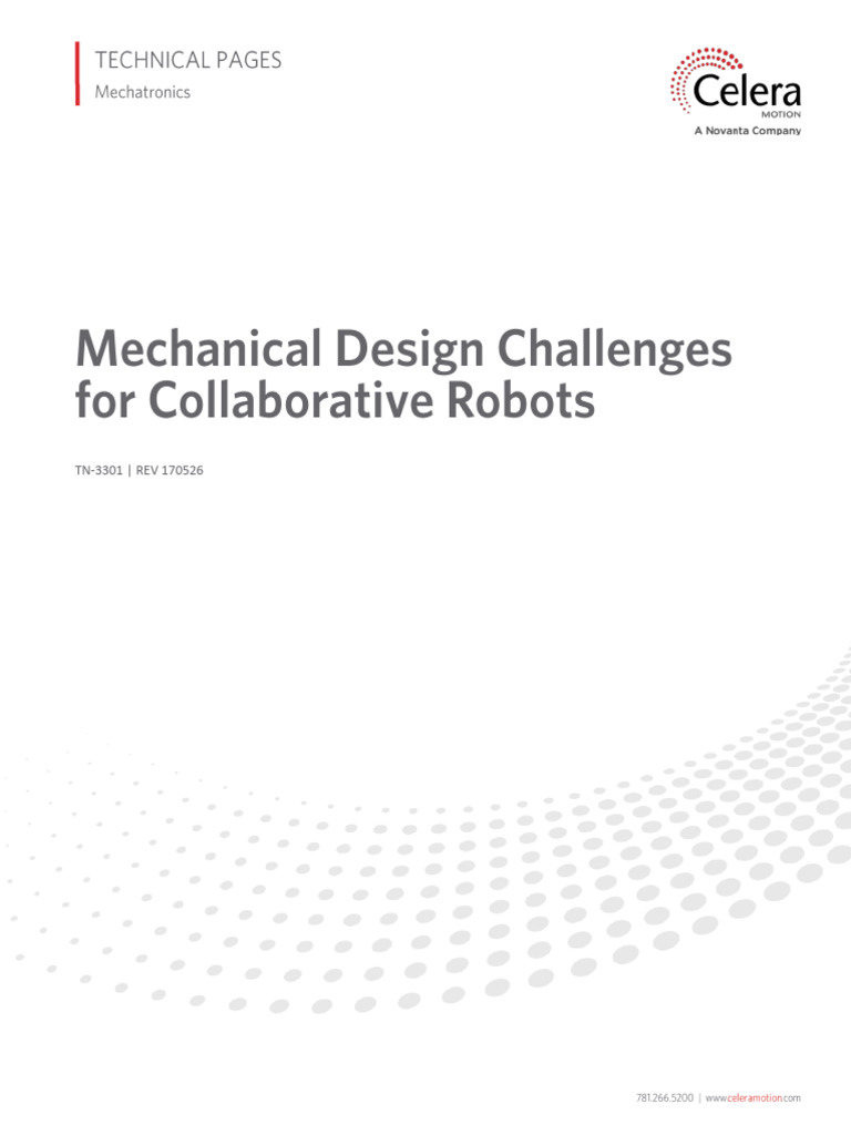 Updated Mechanical Design Challenges For Collaborative Robots | PDF