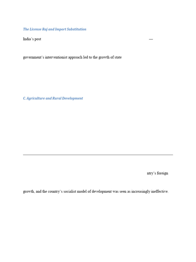 The License Raj and Import Substitution | PDF | Agriculture ...