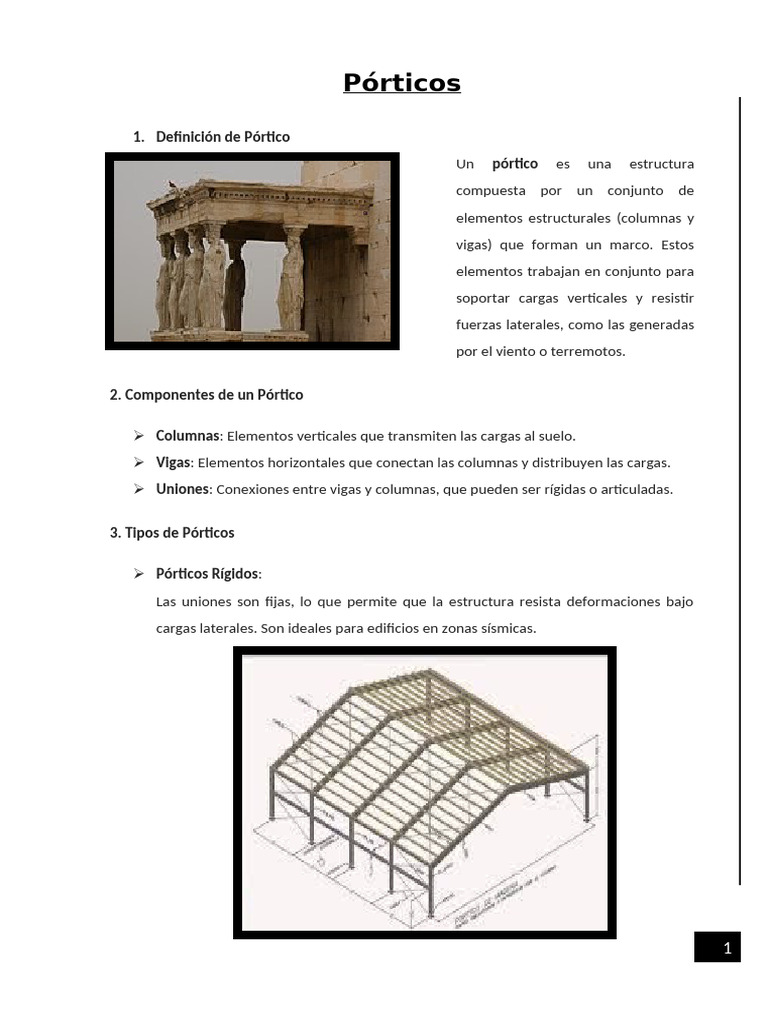 Pórticos | PDF | Viga (Estructura) | Columna
