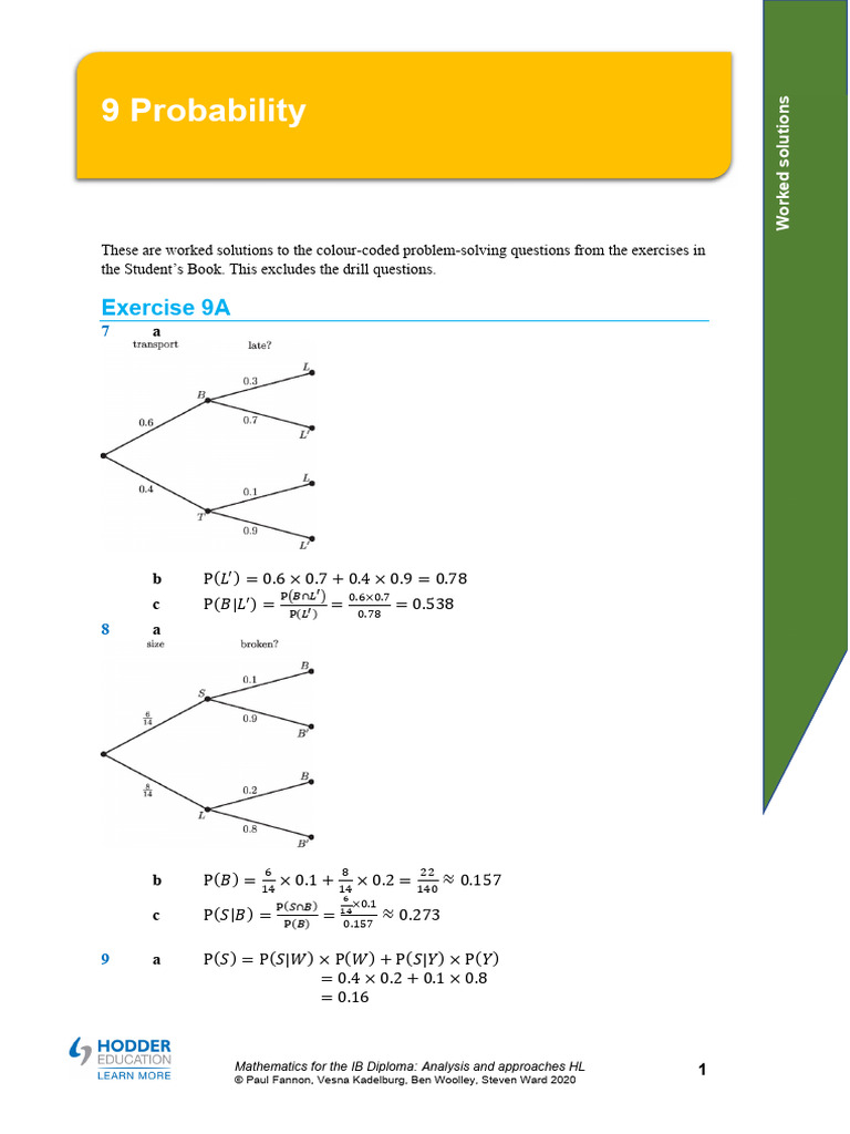 Bayes' Theorem-Solutions | PDF | Mathematics Bayes' Theorem-Solutions | PDF | Mathematics