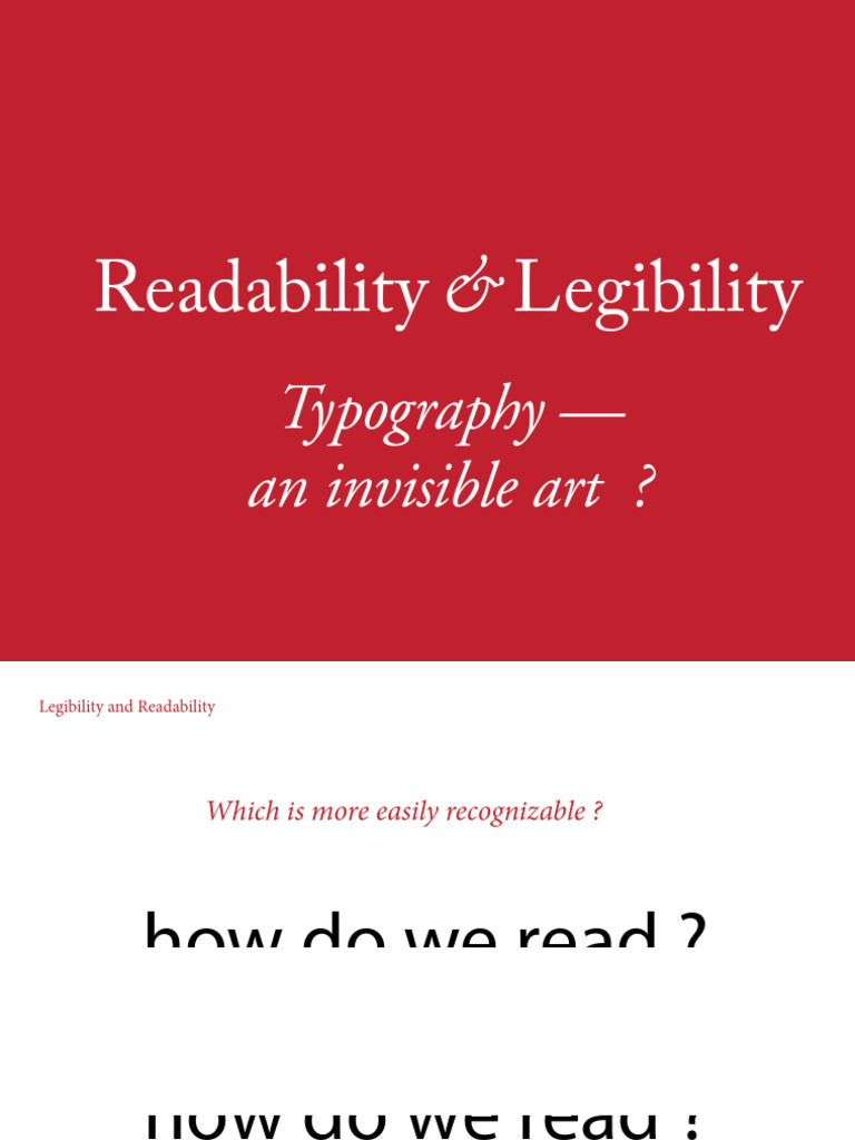 2018 Legibility Readability | PDF | Typography | Typefaces