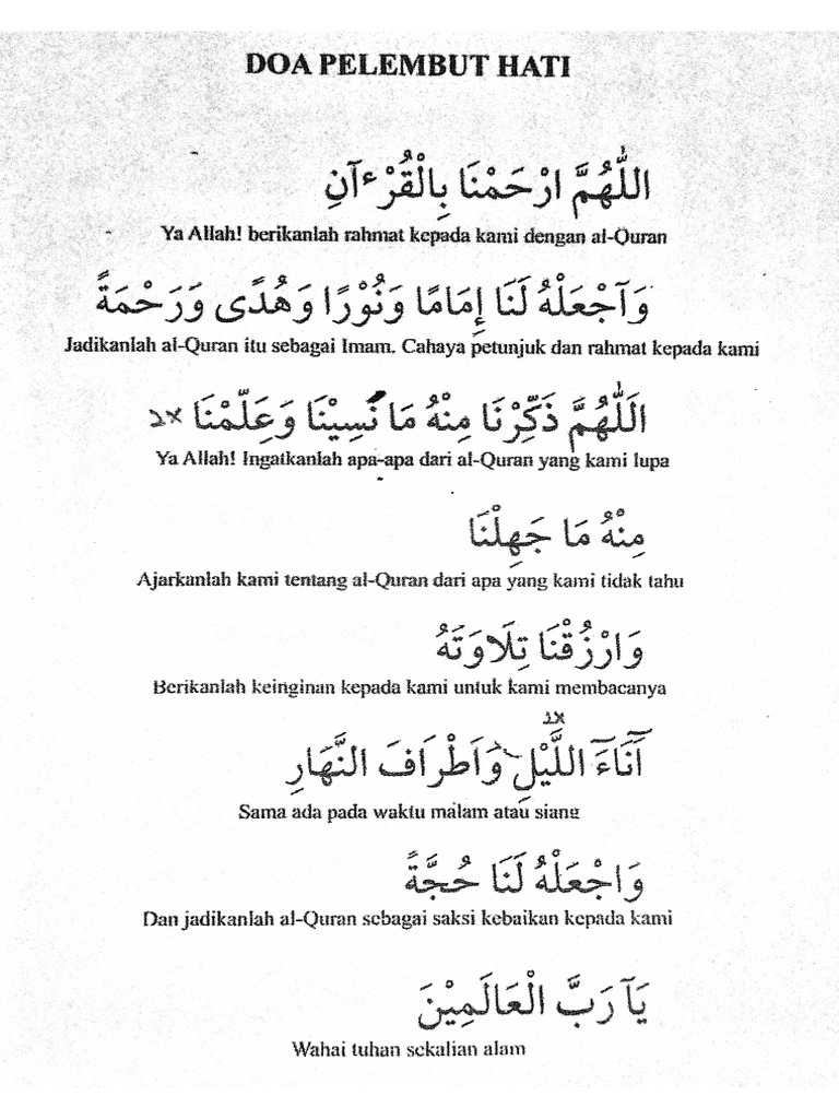 Doa Pelembut Hati | PDF