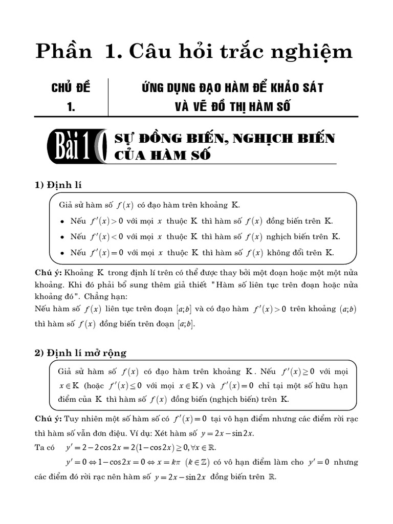 (GT) Chuong 1 - UNG DUNG DAO HAM | PDF