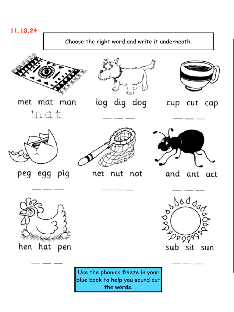 Choose The Right Word and Write It Underneath | PDF