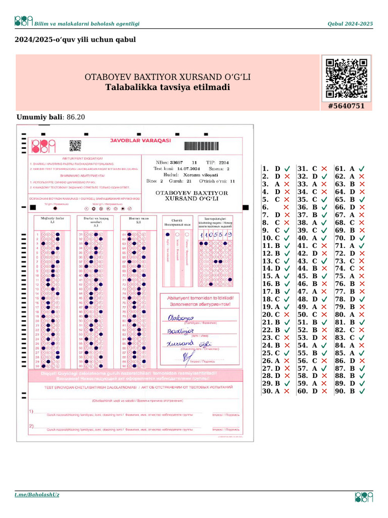 Bachelor Answers | PDF
