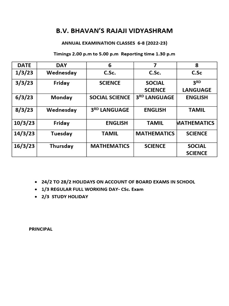 B. Rajaji Vidyashram: V. Bhavan'S | PDF
