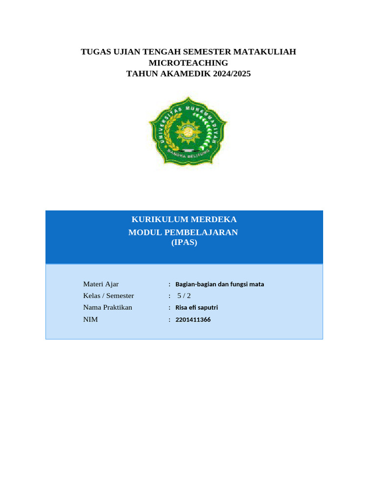 Format Modul Ajar Microteaching | PDF