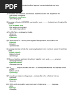 TESOL Sample Test Questions | PDF | Learning | Teachers