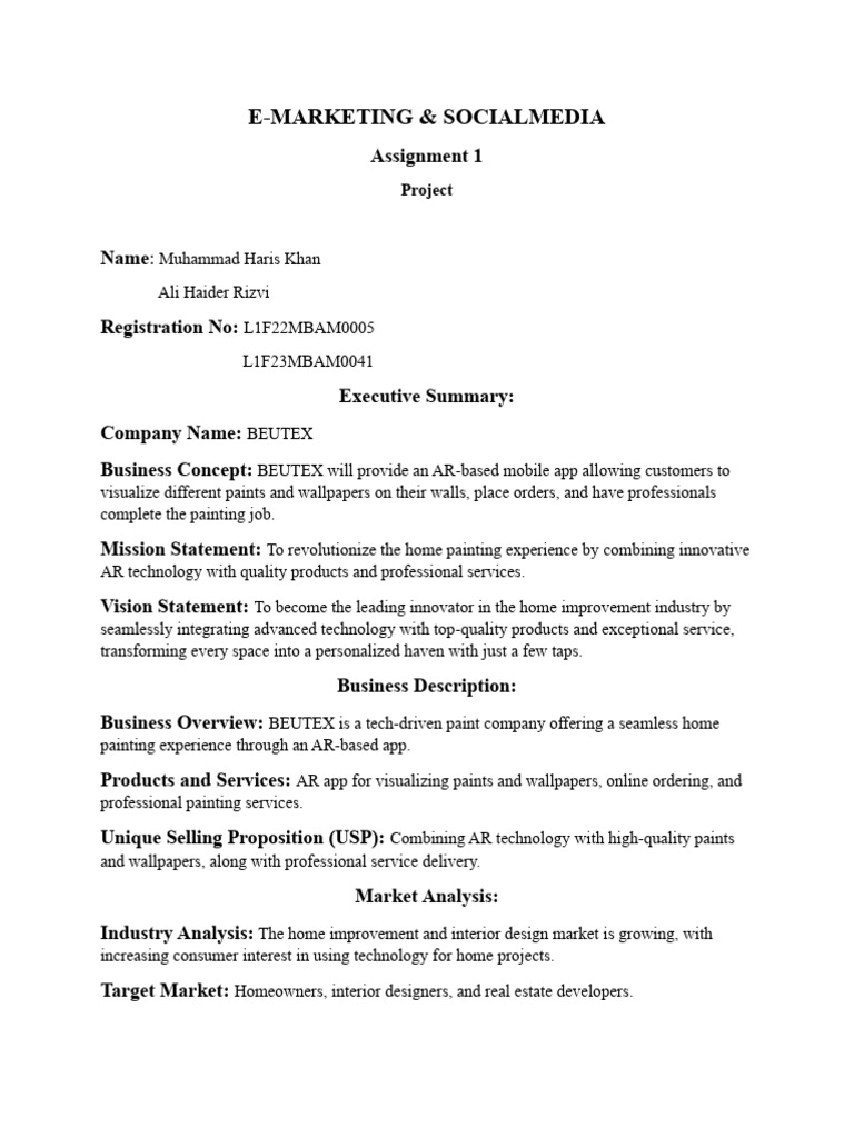 Assignment 1 E Marketing | PDF