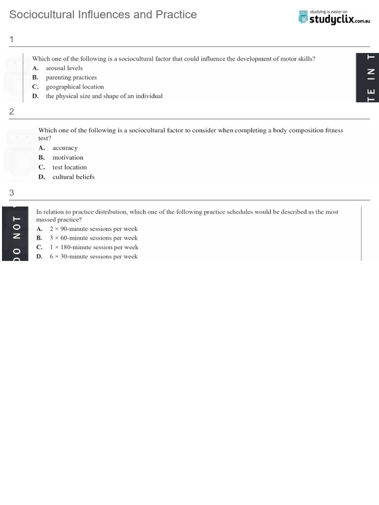 Sociocultural Influences and Practice | PDF