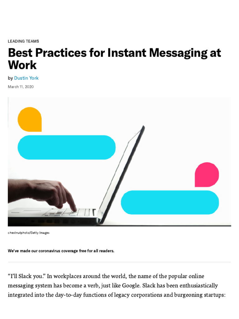 Best Practices for Workplace IM | PDF | Instant Messaging | Communication