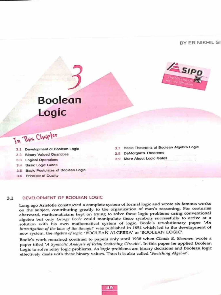 Boolean Logic | PDF | Logic Gate | Boolean Algebra Boolean Logic | PDF | Logic Gate | Boolean Algebra