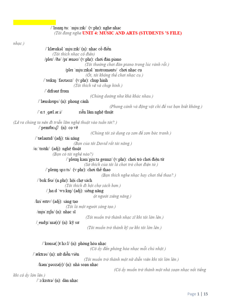 Unit 4 Global Success 7HS | PDF