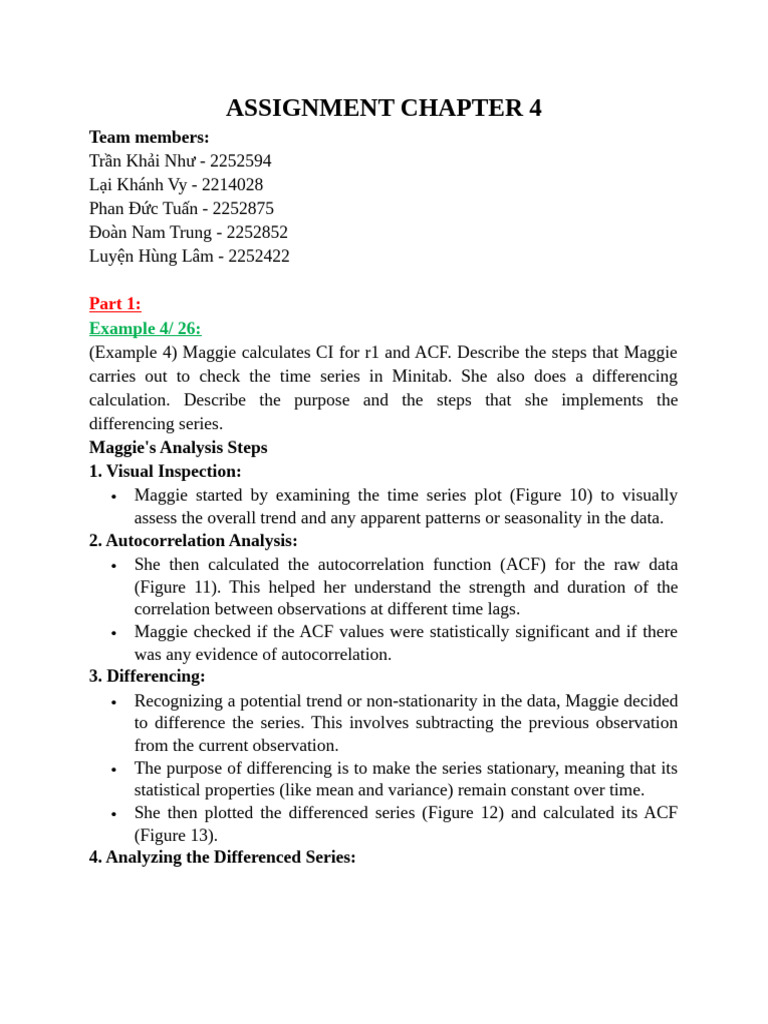 Assignment4 Group3.CC01.Forecasting-1 | PDF | Stationary Process | Autocorrelation