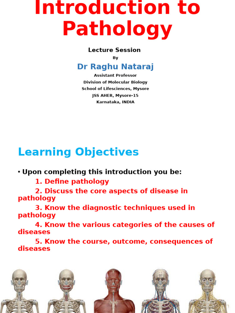 Unit-I Lecture Session - DR Raghu Nataraj | PDF | Cytopathology | Pathology