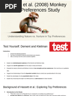 Primate Study on Toy Preferences | PDF