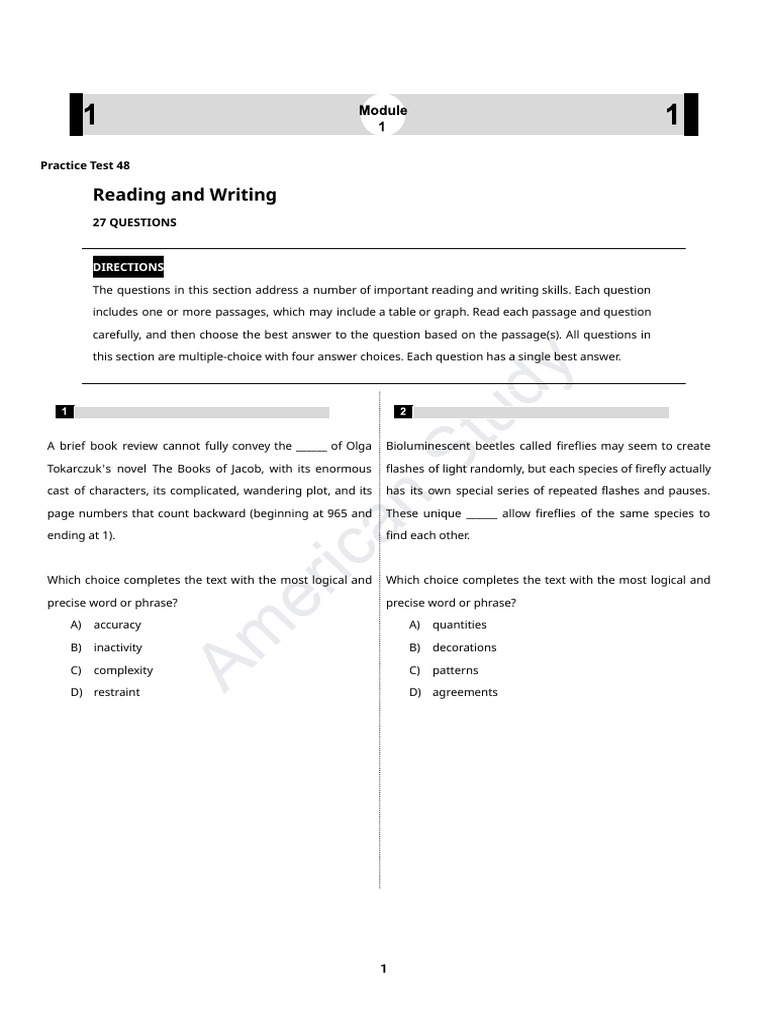 Practice Test 48 | PDF