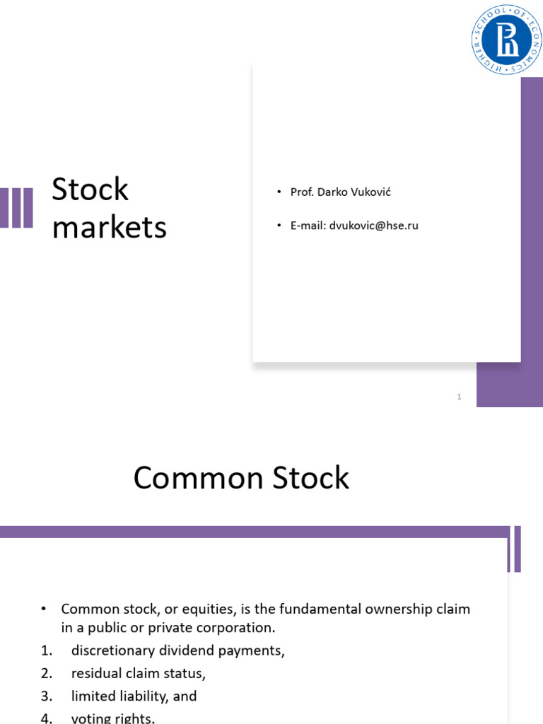 Stock Market | PDF | Stocks | Stock Market Index