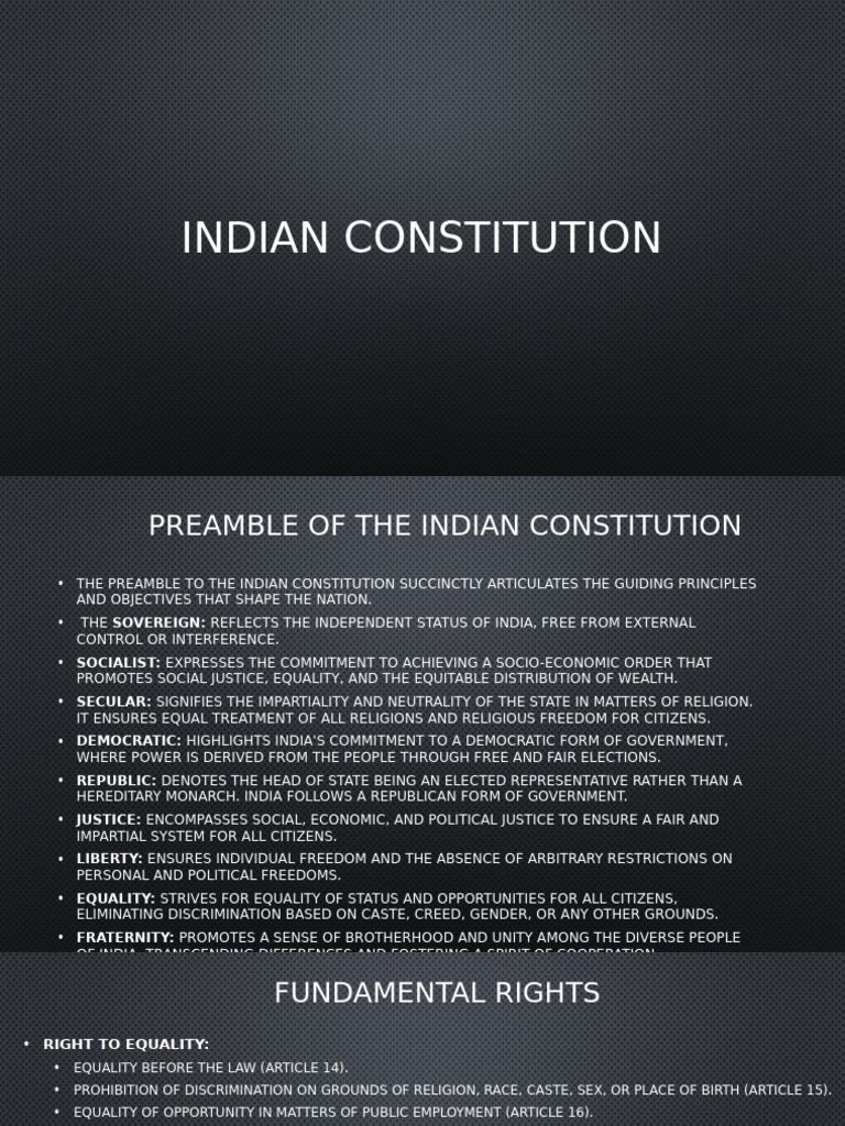 Overview of the Indian Constitution | PDF | Government | Justice