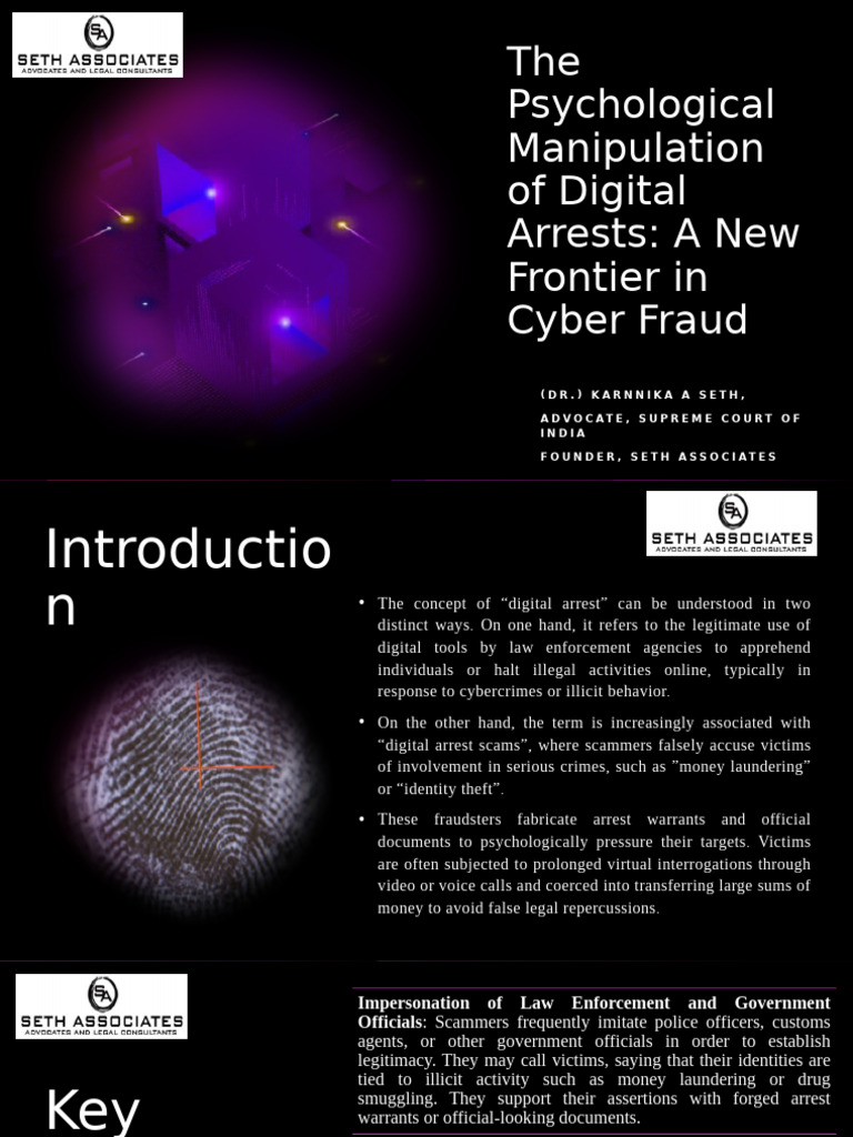 Digital Arrest PPT Final | PDF | Cybercrime | Fraud