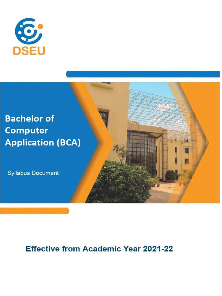 VF - Ac - 2021-22 - Bca Syllabus160823 | PDF | Pointer (Computer Programming) | Integral