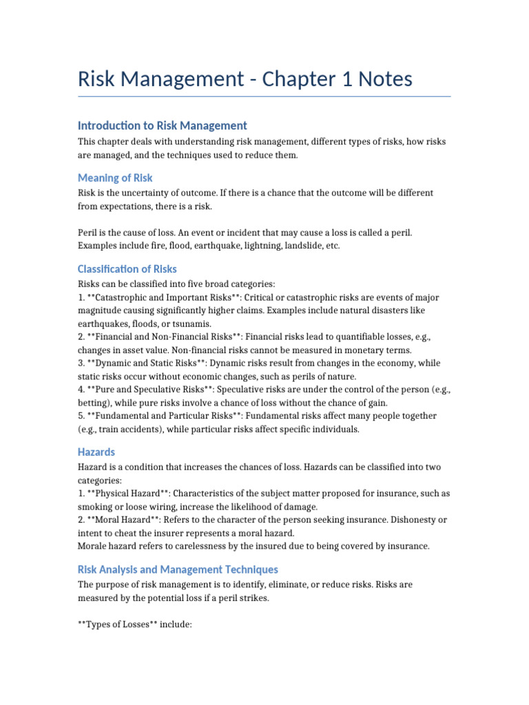 Risk Management Essentials | PDF | Risk | Risk Management