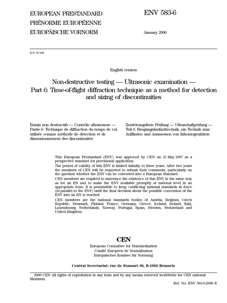 TOFD Technique in Non-Destructive Testing | PDF | Ultrasound ...
