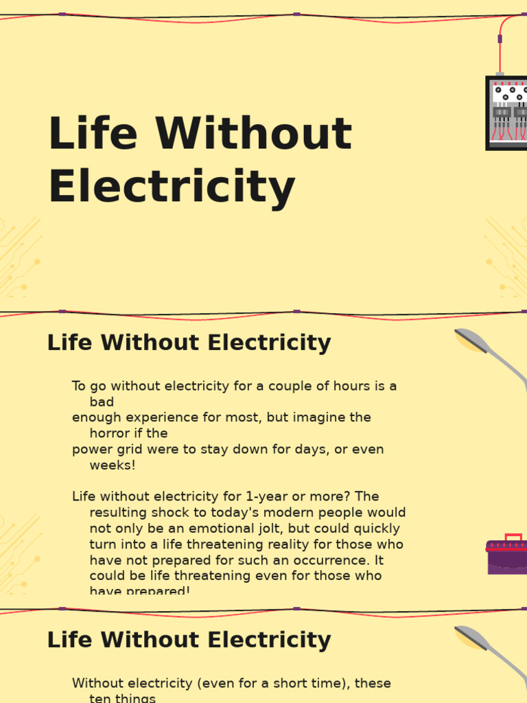 Life Without Electricity | PDF