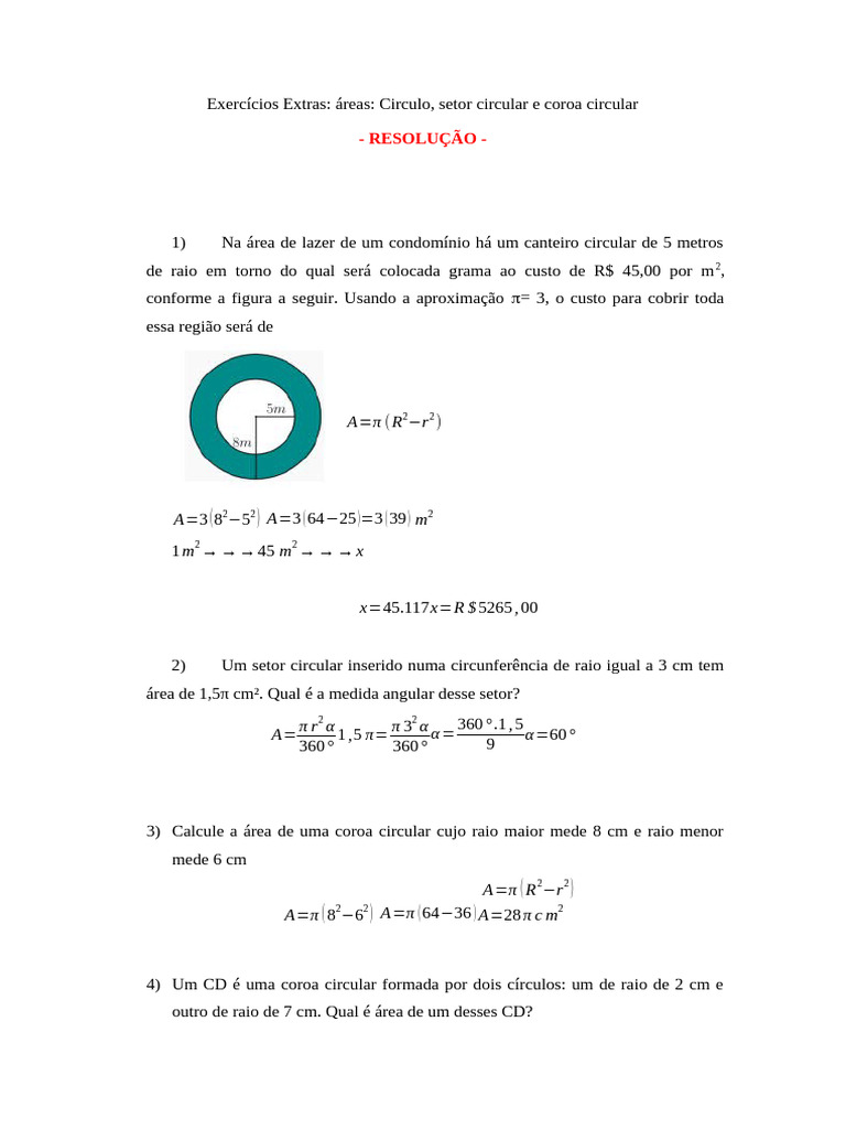 Exercícios Extras | PDF