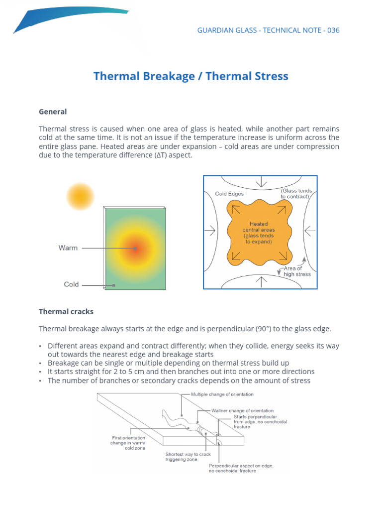Technical Note - 036 - Thermal Breakage - Thermal Stress | PDF | Glasses | Building Engineering