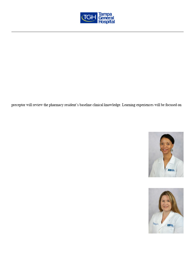 Preceptors and Rotation Descriptions - 2023 | PDF | Pharmacy ...