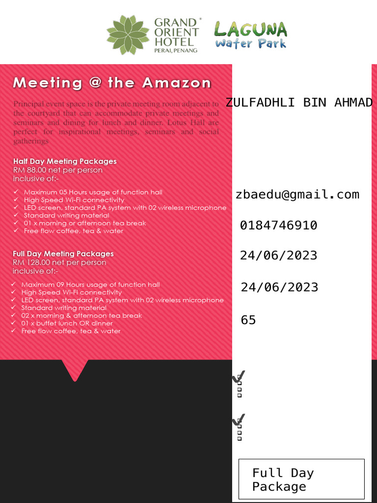 Affordable Half & Full Day Meeting Packages | PDF