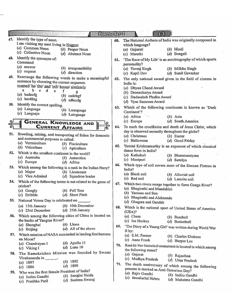 Radian GK Practice Set-1 | PDF