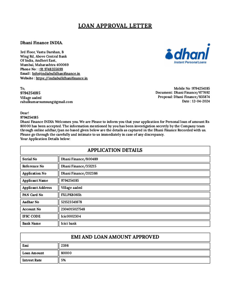 Dhani Finance INDIA | PDF | Banks | Money