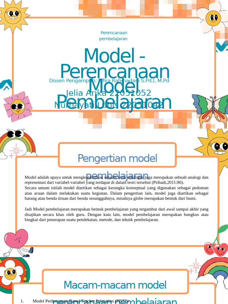 Model-Model Perencanaan Pembelajaran | PDF