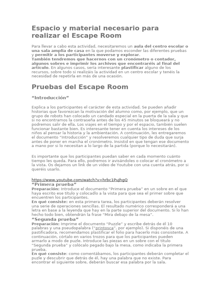 Escape Room Flyers | PDF