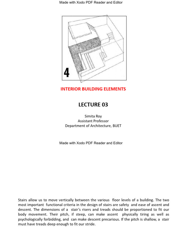 Lecture-3_Staircase | PDF | Stairs | Architectural Elements