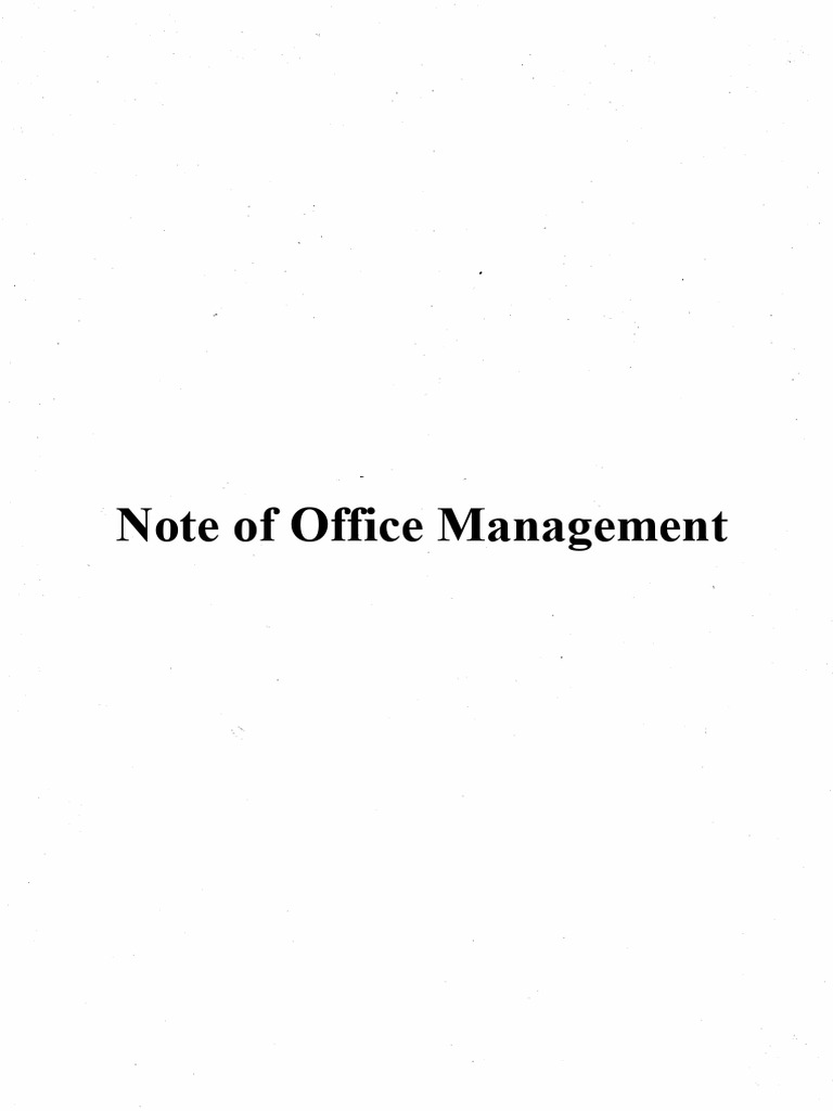 Office Management | PDF