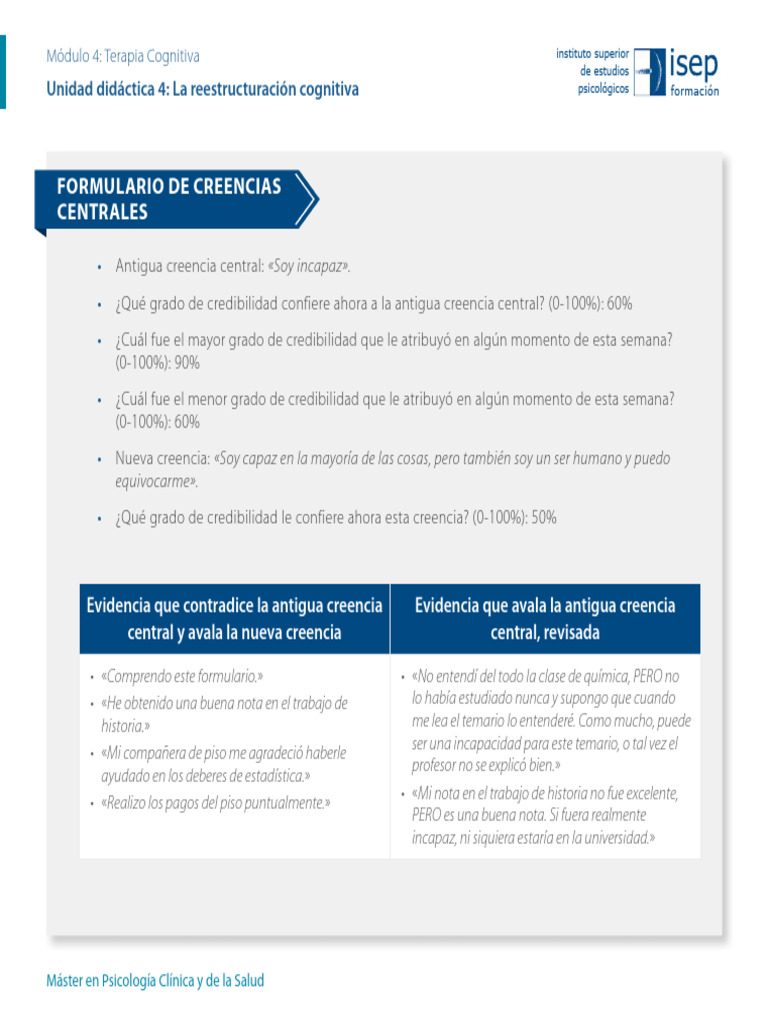 MTPC M04 Ud04 Form Creencias Centrales | PDF