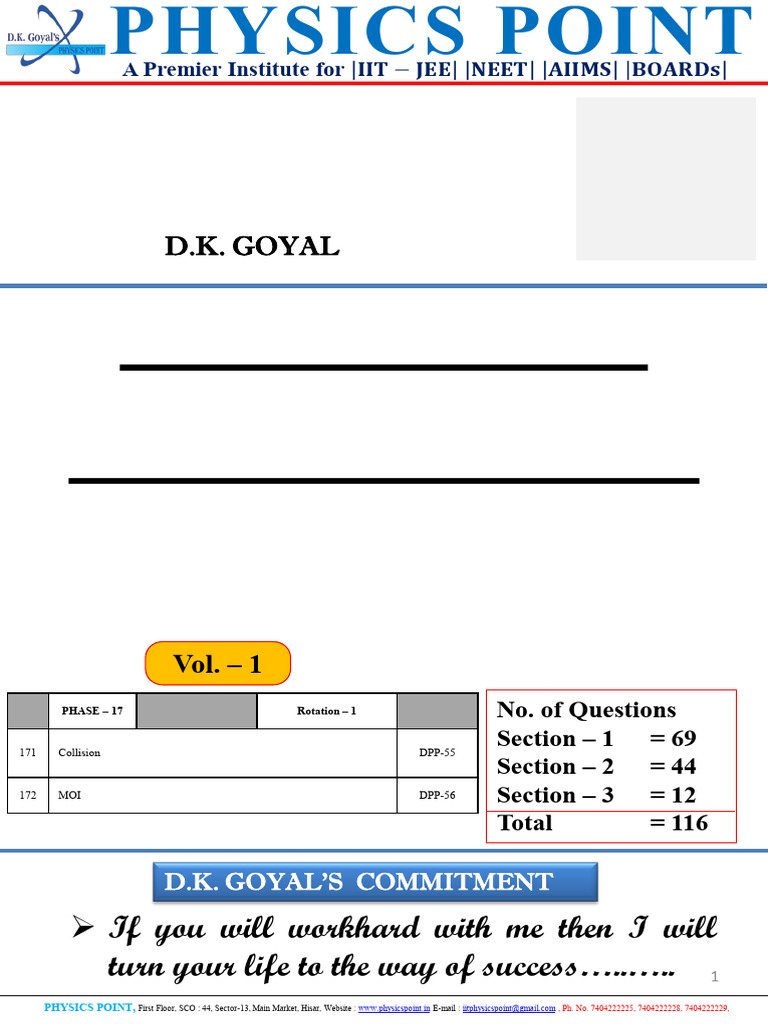 PHASE - 17 Roation - 1 | PDF | Physics | Physical Sciences