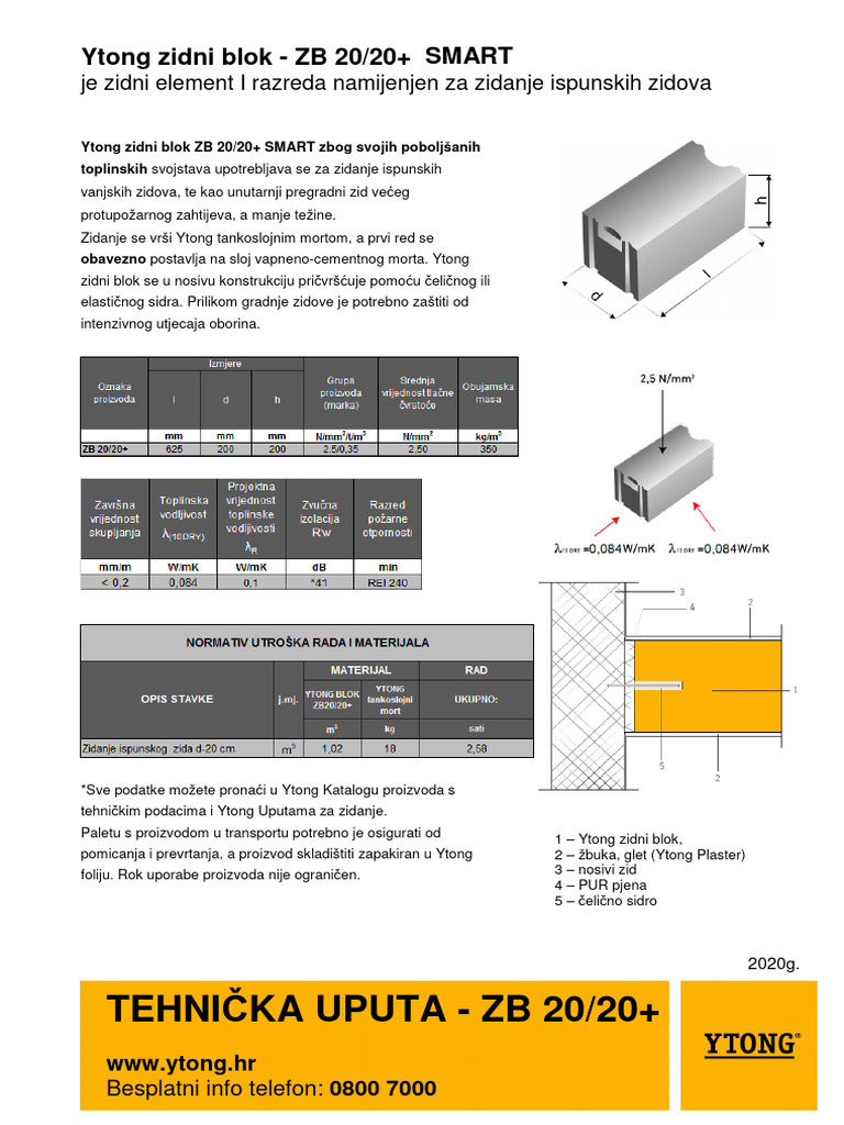 YTONG Tehnicke Upute 2021 10 | PDF