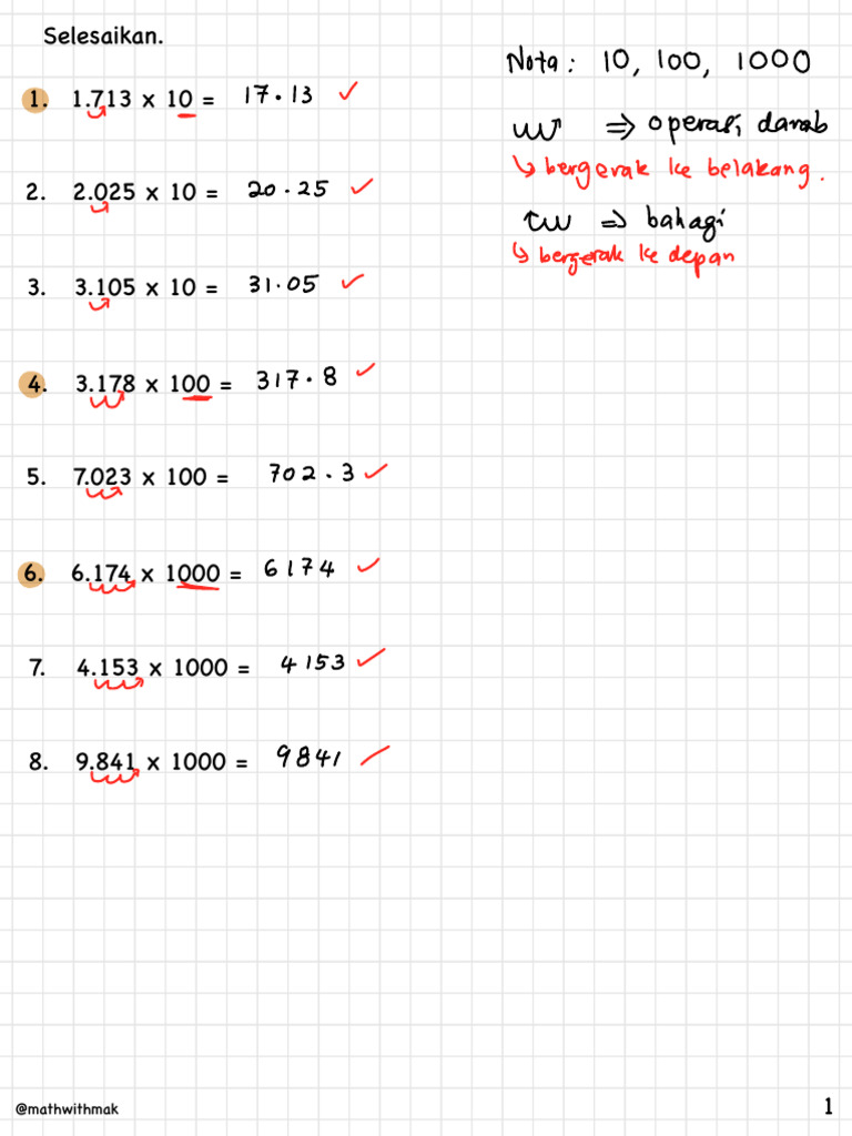Bahagi Perpuluhan D5 | PDF