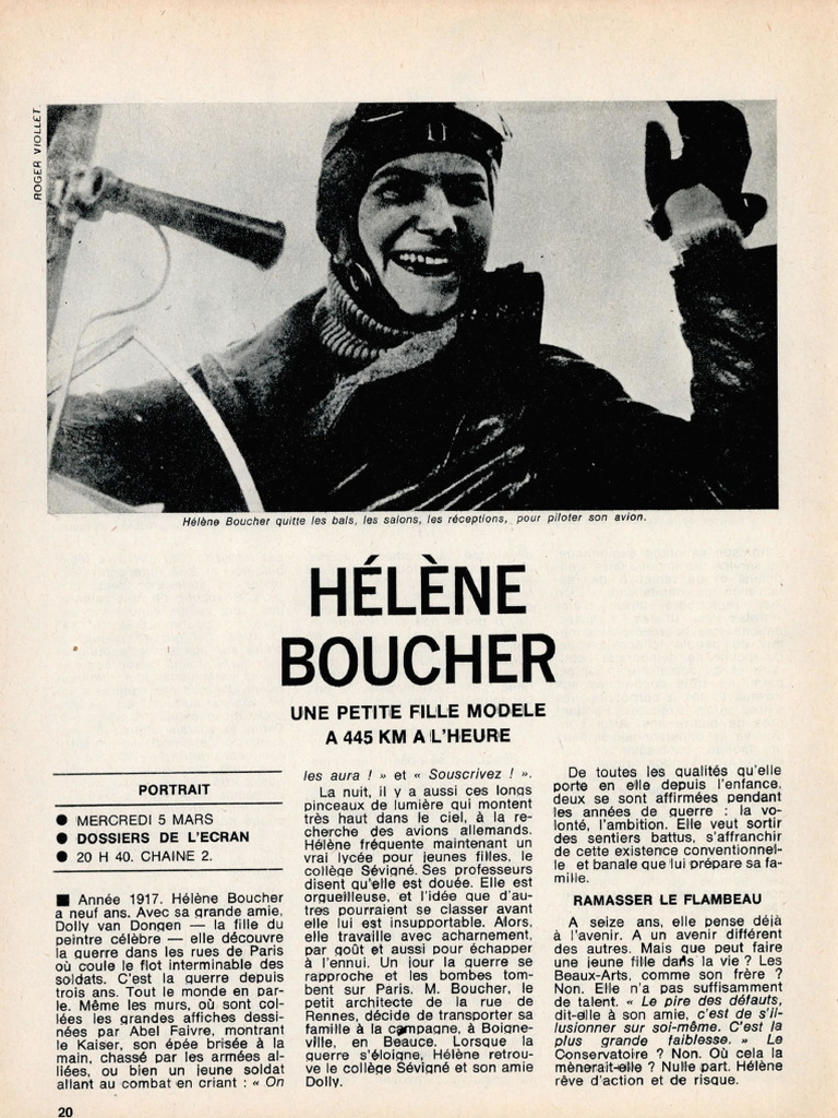 Hélène Boucher | PDF | Aviation