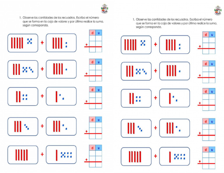 Adicion Con Valor Posicional | PDF