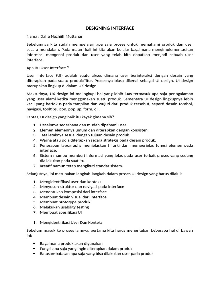 Designing Interface | PDF