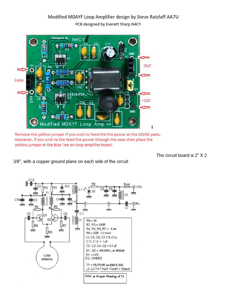 Modified M0AYF Loop Amplifier Design | PDF