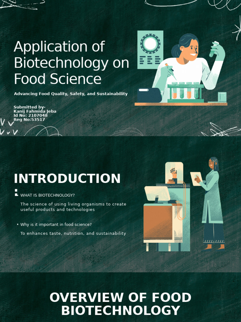 Application of Biotechnology On Food Science (Kanij Fahmida Jeba, ID ...