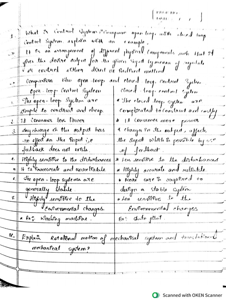 Control System Assignment 1-1 | PDF